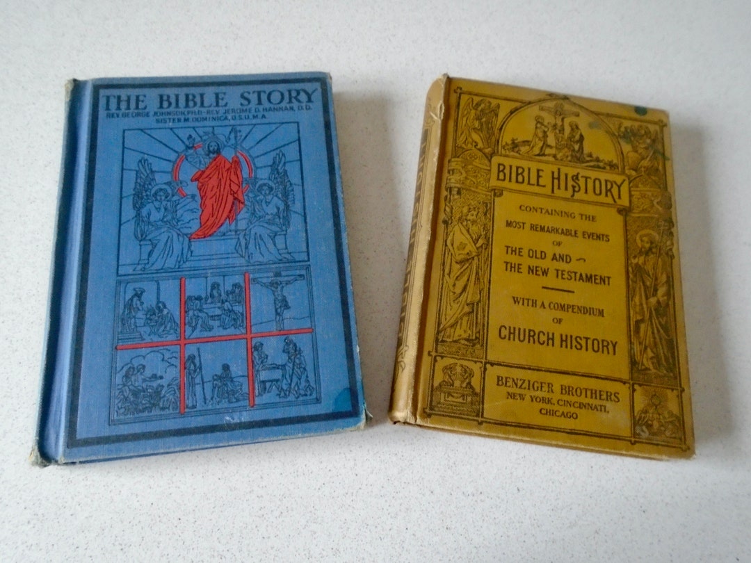 2 Vintage Catholic Textbooks Bible History Benziger Brothers 1924 the ...