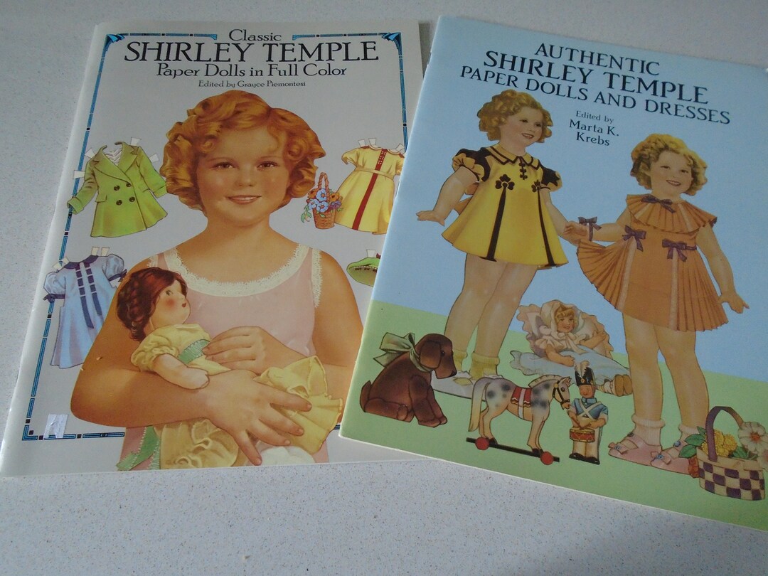 2 Shirley Temple Paper Doll Books Dover Books Uncut Unpunched - Etsy