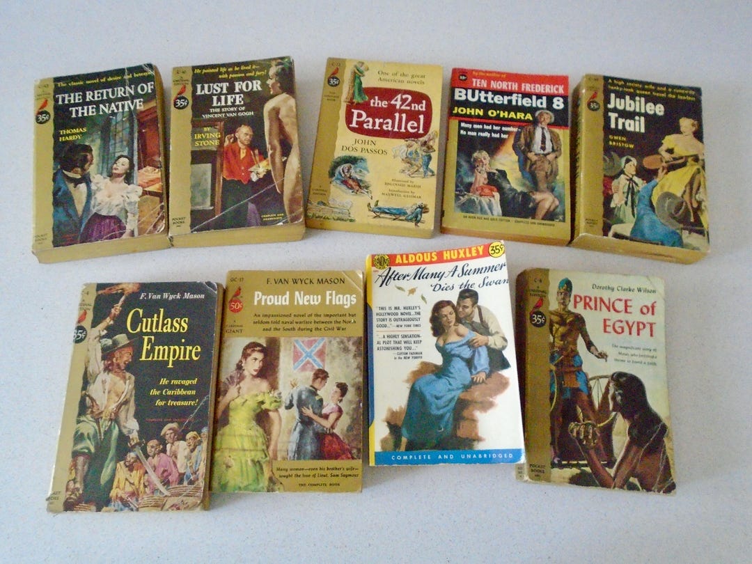 Lot 9 Classic Novels With Pulp Covers Aldous Huxley Thomas Hardy Irving ...