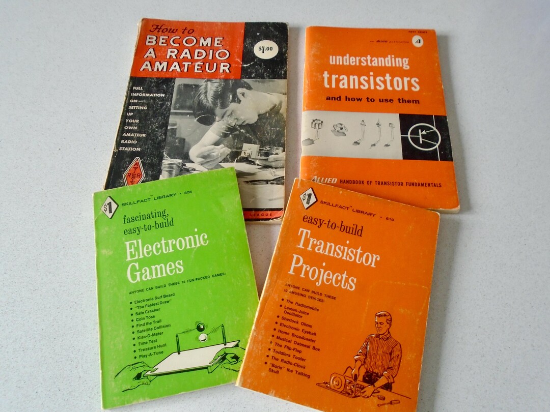 4 1960s 1970 Vintage Transistor Projects Build Electronic Games Radio ...