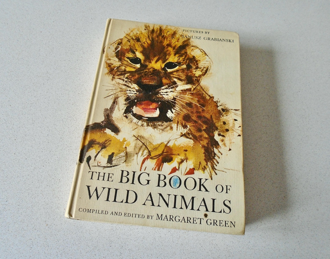 1964 the Big Book of Wild Animals Edited by Margaret Green Pictures by ...
