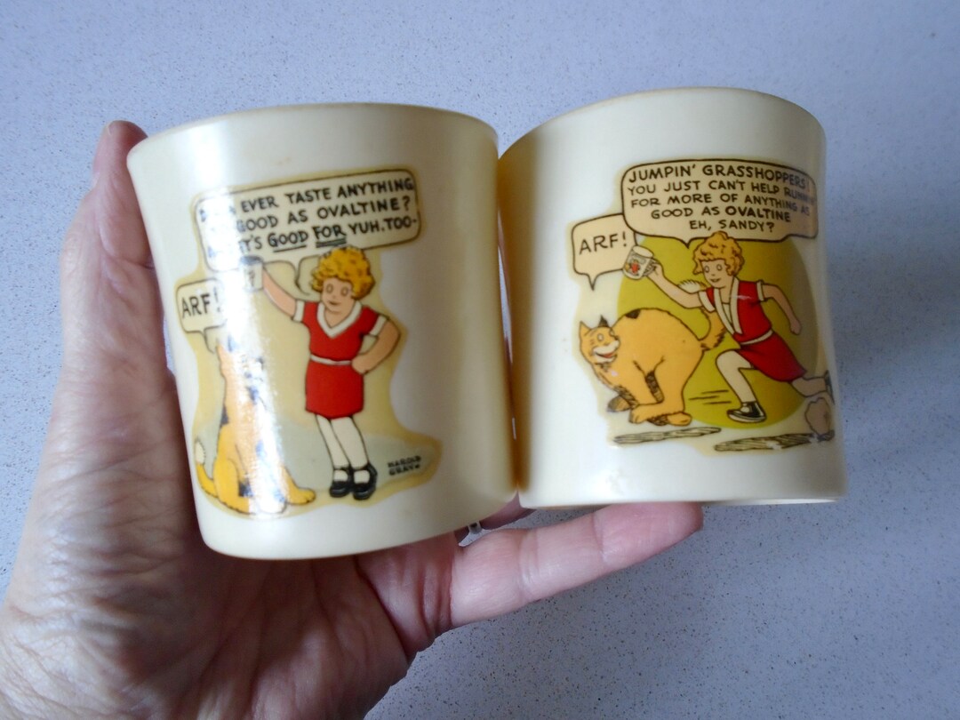 2 Little Orphan Annie Ovaltine Mugs Beetleware the Wander Co Chicago ...