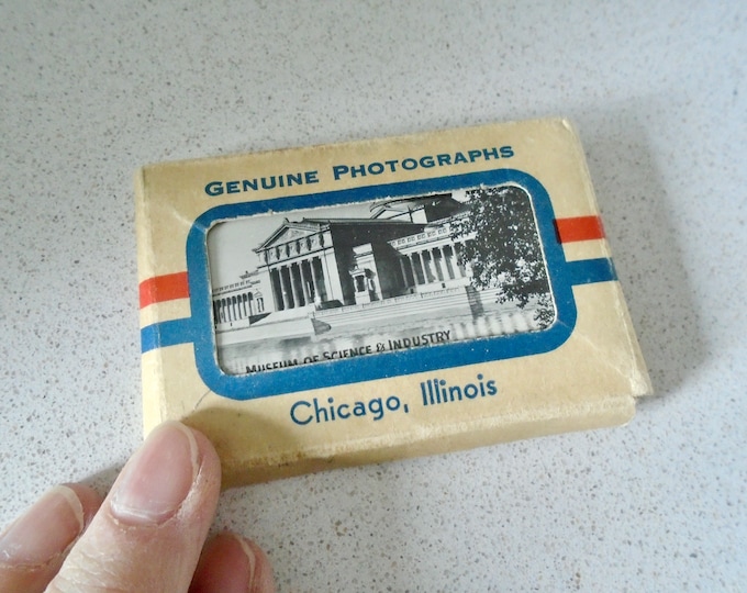 Chicago Illinois Miniature Postcard Packet Grogan Photo Company Genuine ...