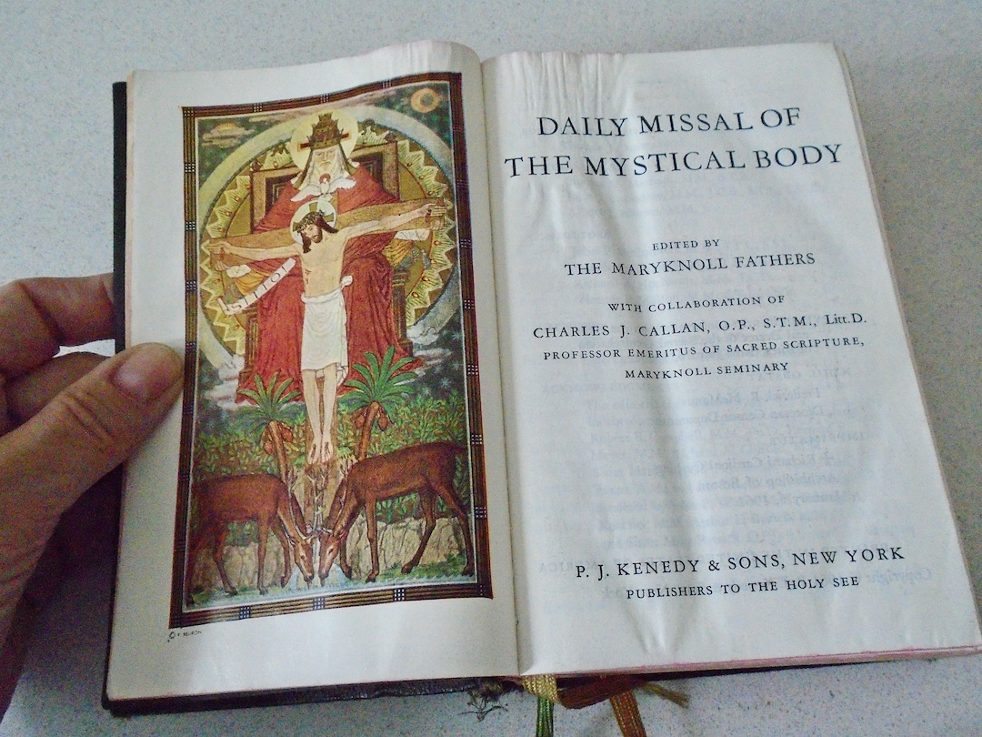 Vintage 1961 Daily Missal of the Mystical Body the Maryknoll Fathers ...