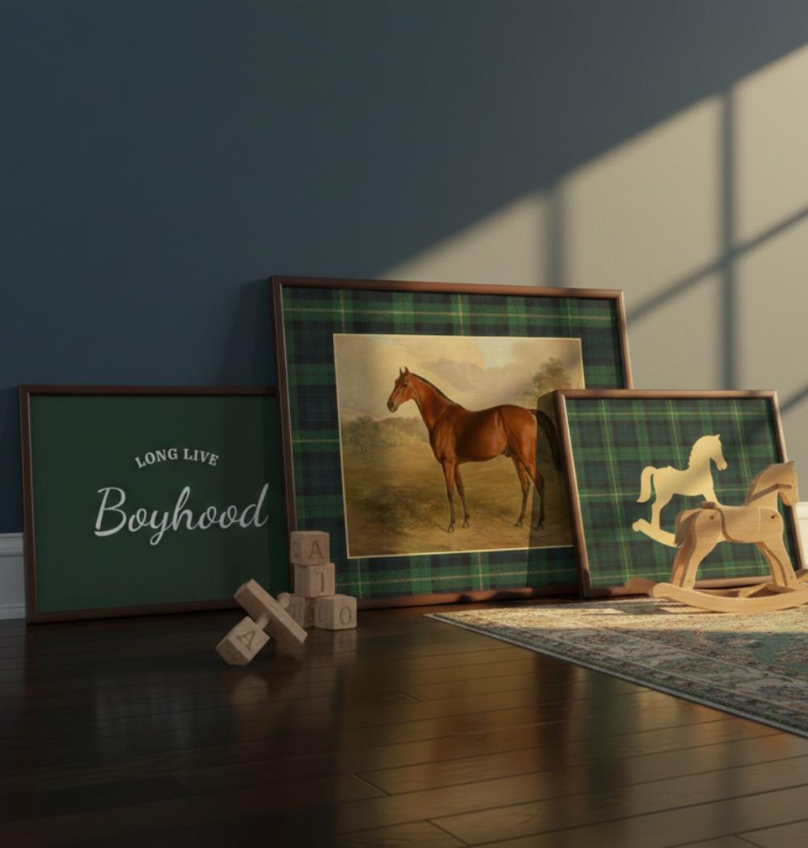 Ralph Lauren Inspired Set of 8 Prints: Green Vintage Boy Decor, Preppy ...