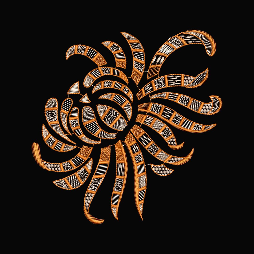 Abstract Swirl Embroidery Design | Modern Machine Embroidery Pattern ...