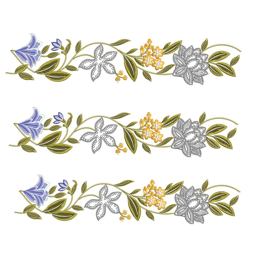 Floral Bail Embroidery Design – Machine Embroidery Pattern – Instant ...