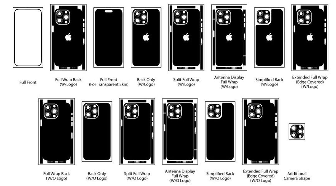 IPhone 15 Pro Max Skin Vector Template File Skin Die Cut Layout - Etsy