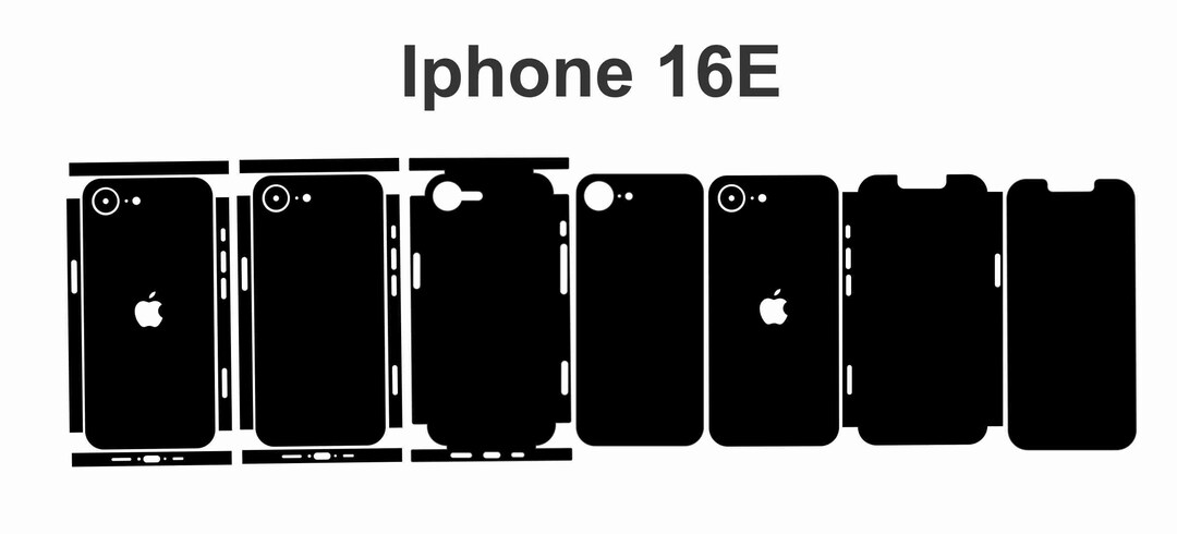 IPhone 16e Skin Vector Template | SVG Die Cut Layout for Custom Skins ...