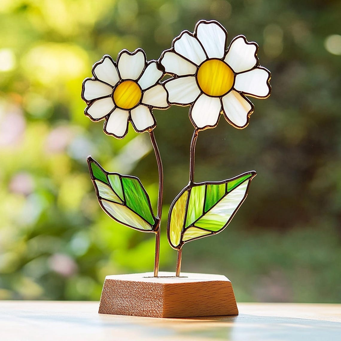 Digital Download Stained Glass Daisy Pattern, Stained Glass Pattern ...