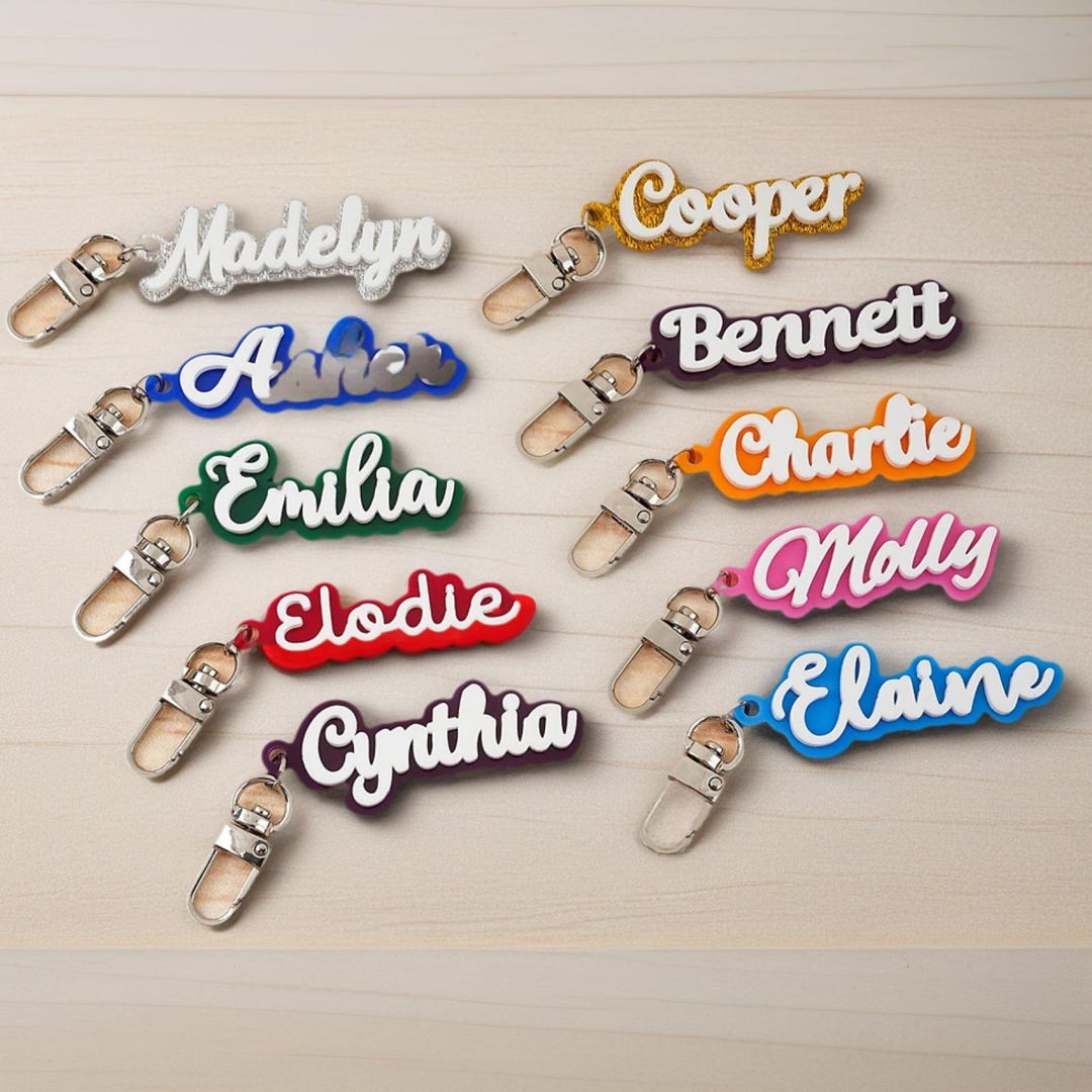 Custom Acrylic Keychain, Personalized Name Keychains, Acrylic Name Tag ...