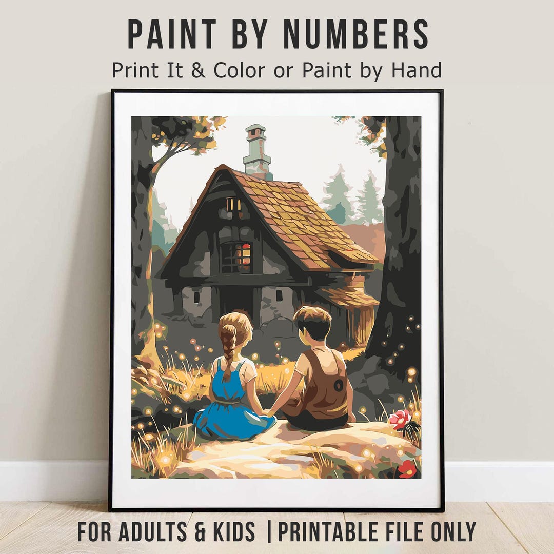 Fairytale Cottage Paint by Numbers Digital Download – Storybook Kids ...