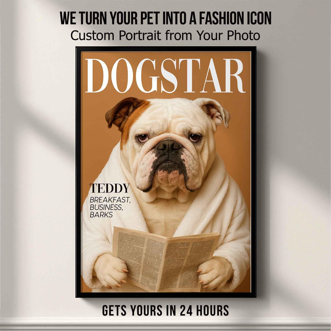 Custom Pet Magazine Cover | Digital or Framed | for Dogs and Cats ...
