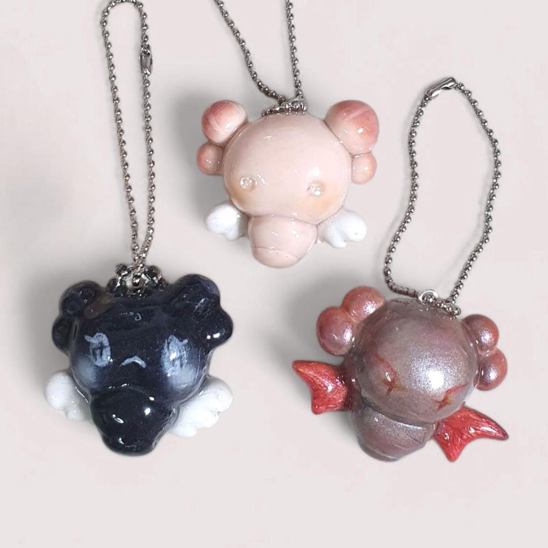 Fantasy Fairy Keychain | Handmade Angel Spirit Clay Pendant Charm ...