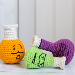 Chemistry Flask Set Crochet Pattern US English - Three Different Lab ...