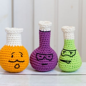 Chemistry Flask Set Crochet Pattern US English - Three Different Lab ...