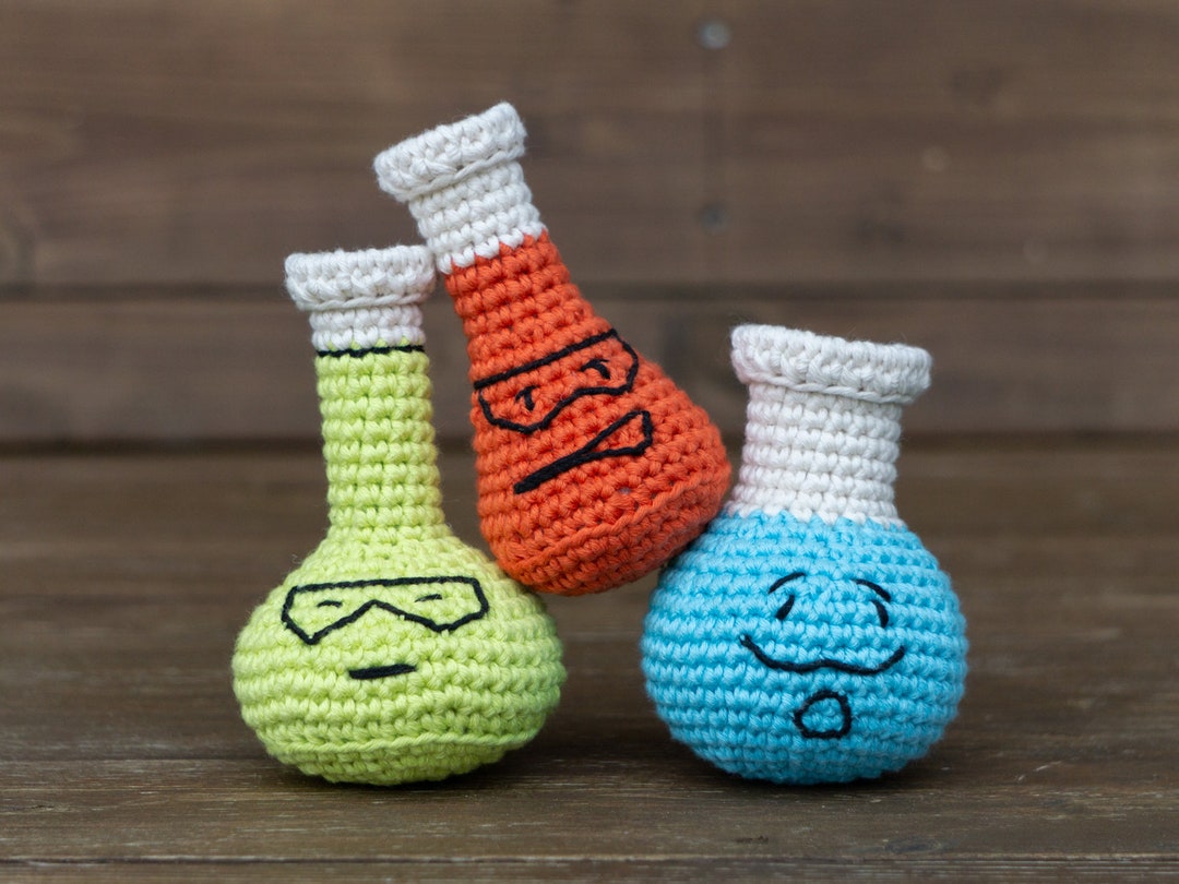 Chemistry Flask Set Soft Baby Rattles Science Nerd Baby Toys - Etsy