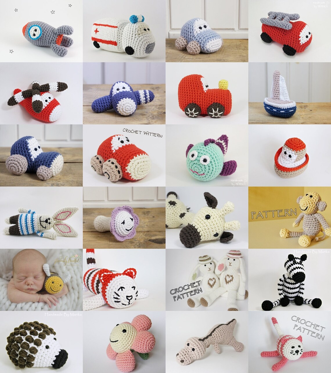 Crochet Pattern Train Engine Amigurumi Stuffed Toy Tutorial English and ...