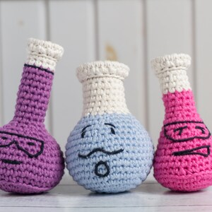 Chemistry Flask Set Crochet Pattern US English - Three Different Lab ...