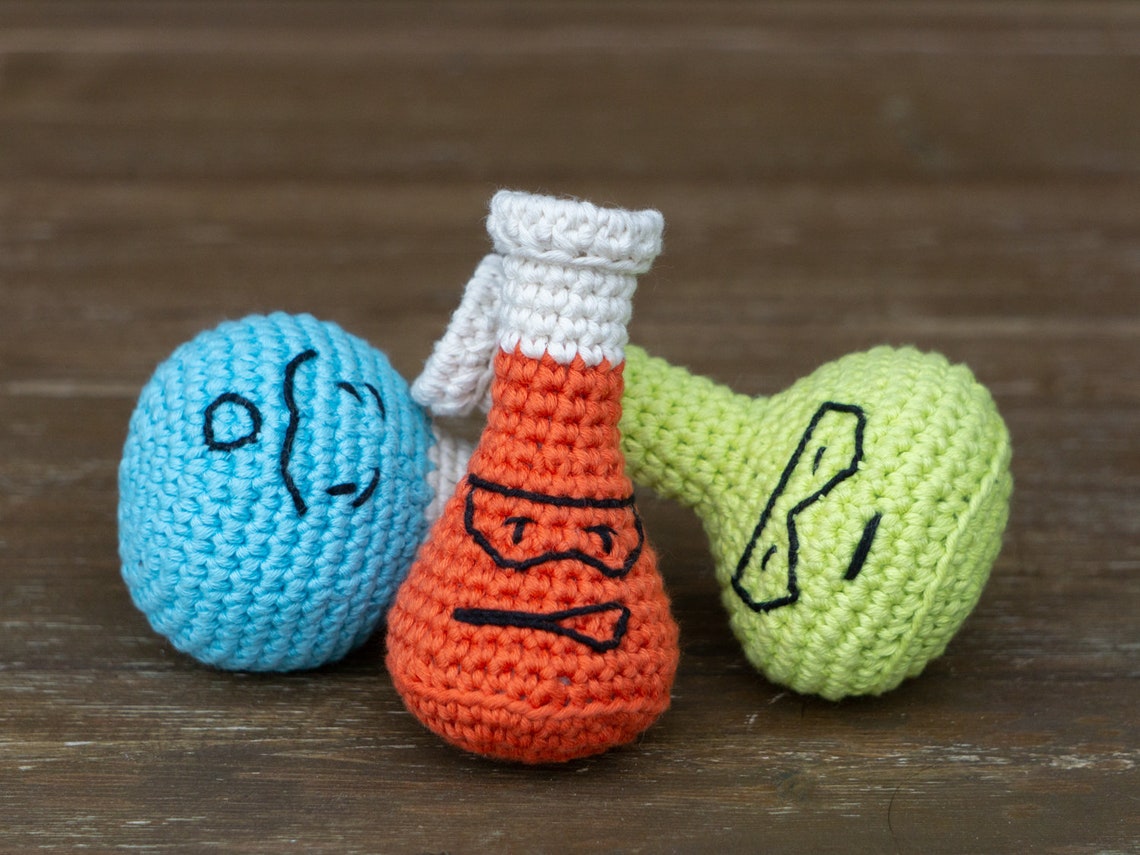 Chemistry Flask Set Soft Baby Rattles Science Nerd Baby Toys - Etsy