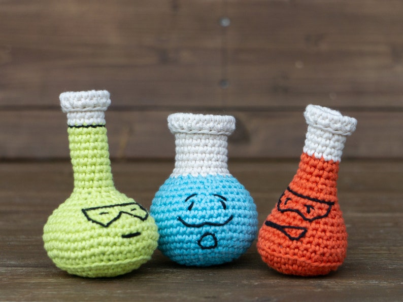 Chemistry Flask Set Soft Baby Rattles Science Nerd Baby Toys - Etsy