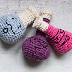 Chemistry Flask Set Crochet Pattern US English - Three Different Lab ...