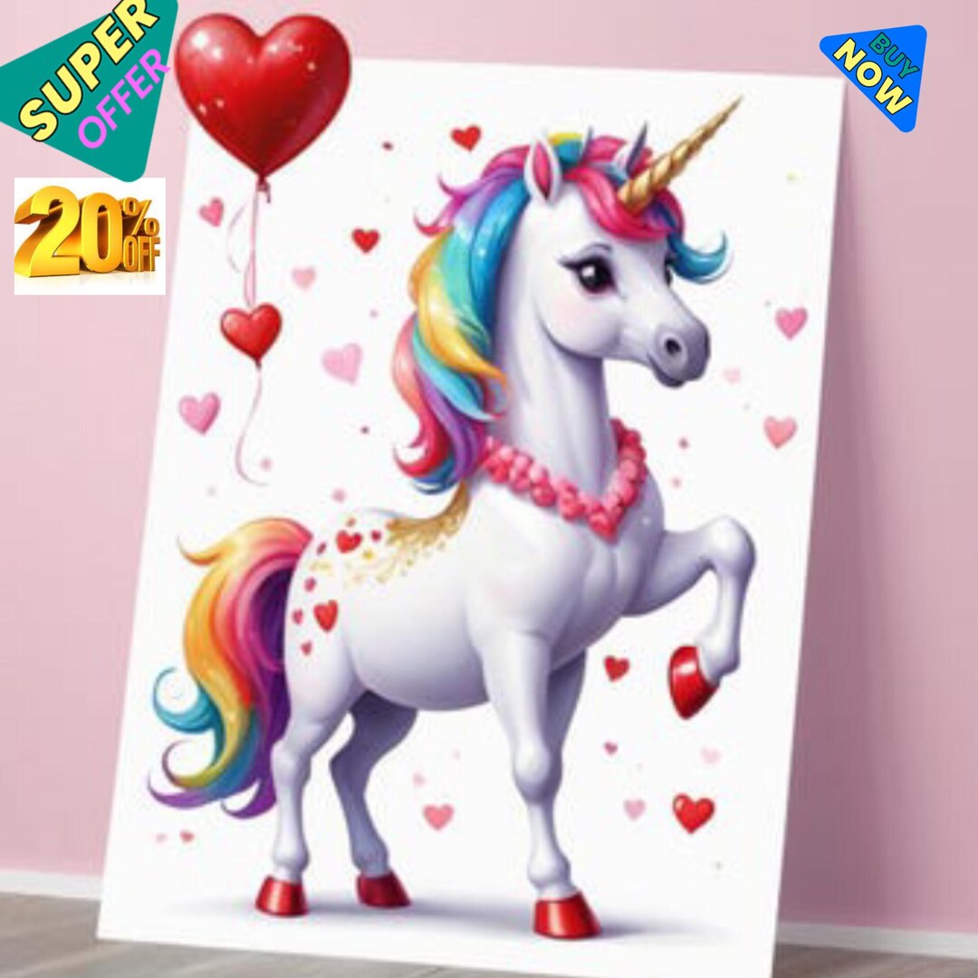 10 Cute Unicorn PNG Bundle | Rainbow Unicorn Clip Art | 20% OFF Super ...