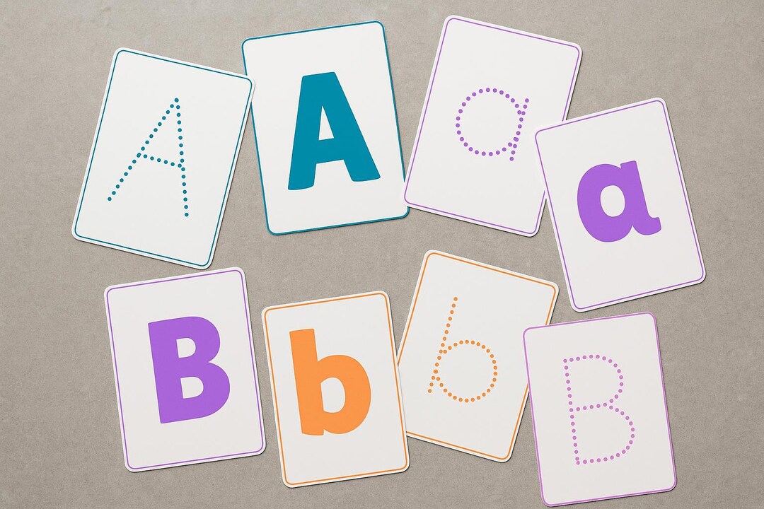 A-Z Alphabet Tracing Flashcards: Uppercase & Lowercase PDF Set - Etsy