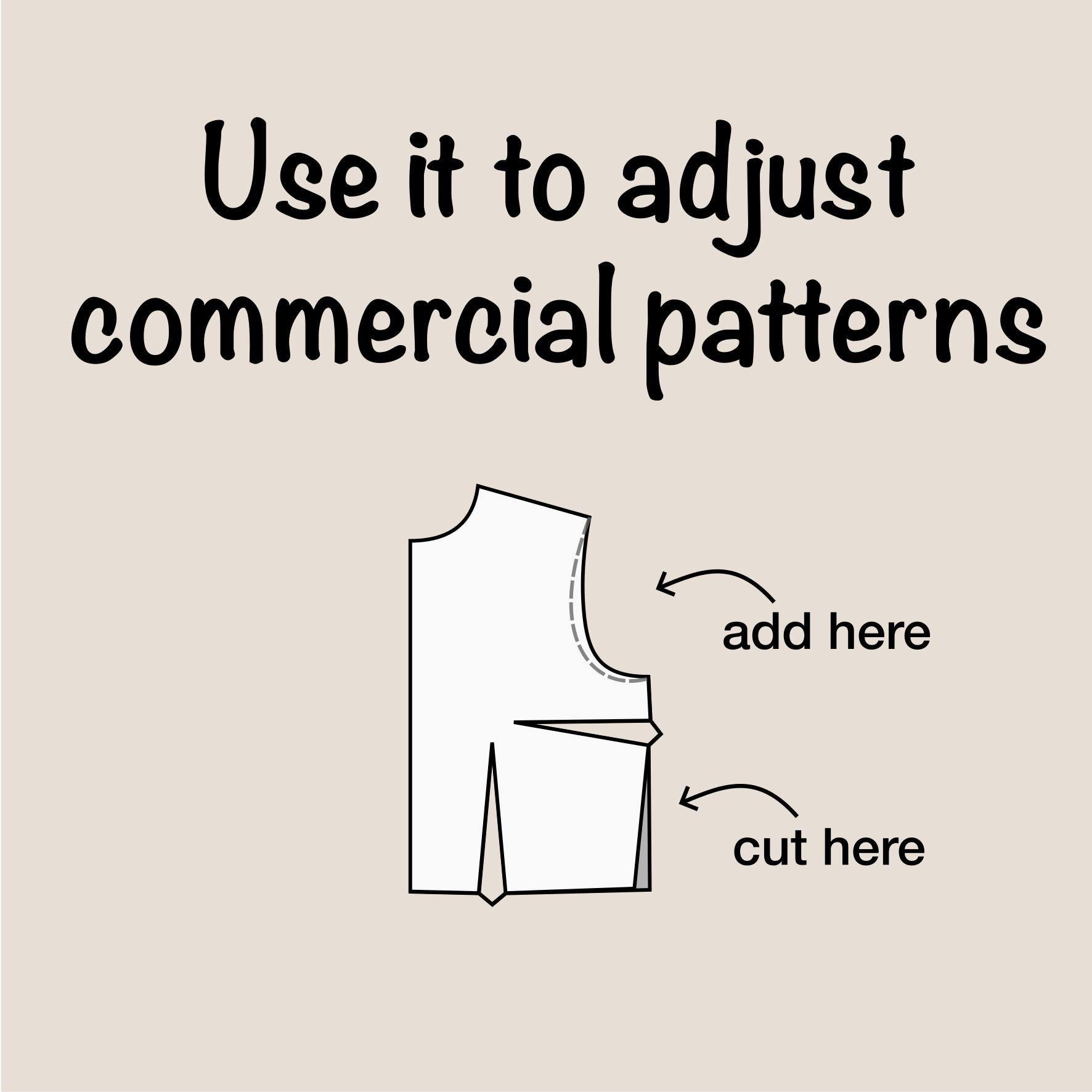 Women's Basic Bodice Block Pattern: Semi-fitted, Bust Cup B, Waist ...