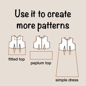 Basic Bodice Block Sewing Pattern: Women's Semi-fit Sloper, Cup D ...