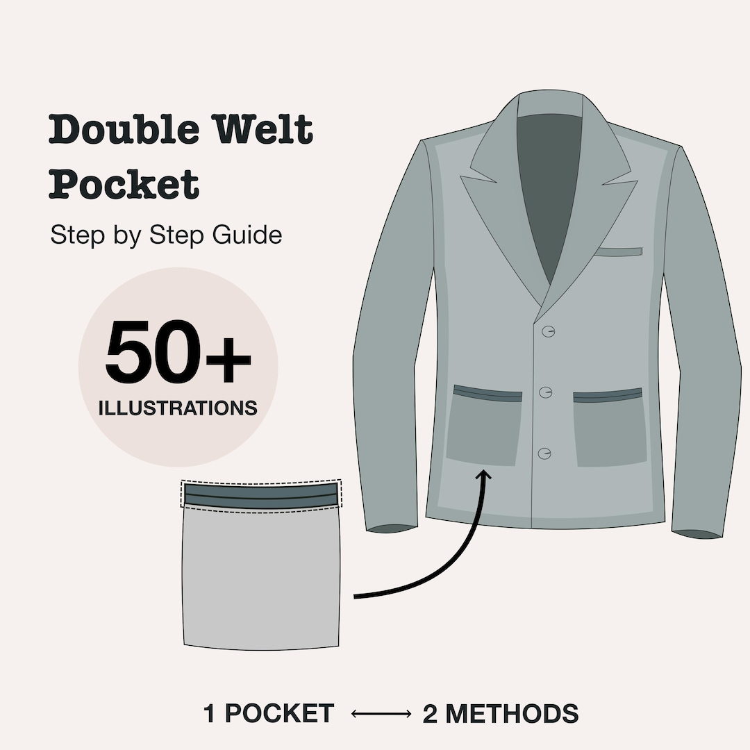 How to Sew Double Welt Pocket Pants Pocket Suit Pocket Step by Step ...