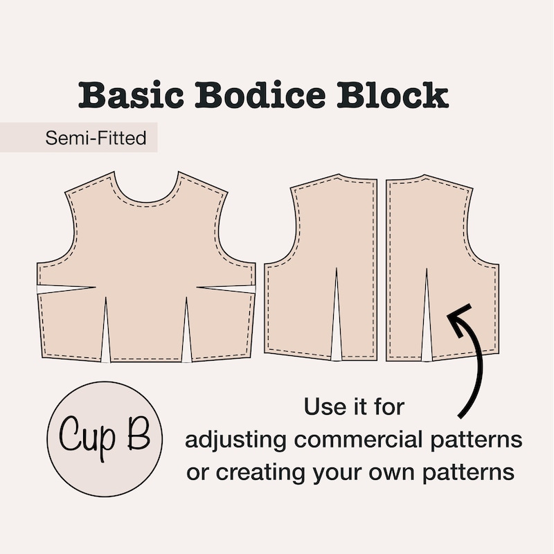 Bodice Basic Pattern - Etsy Canada