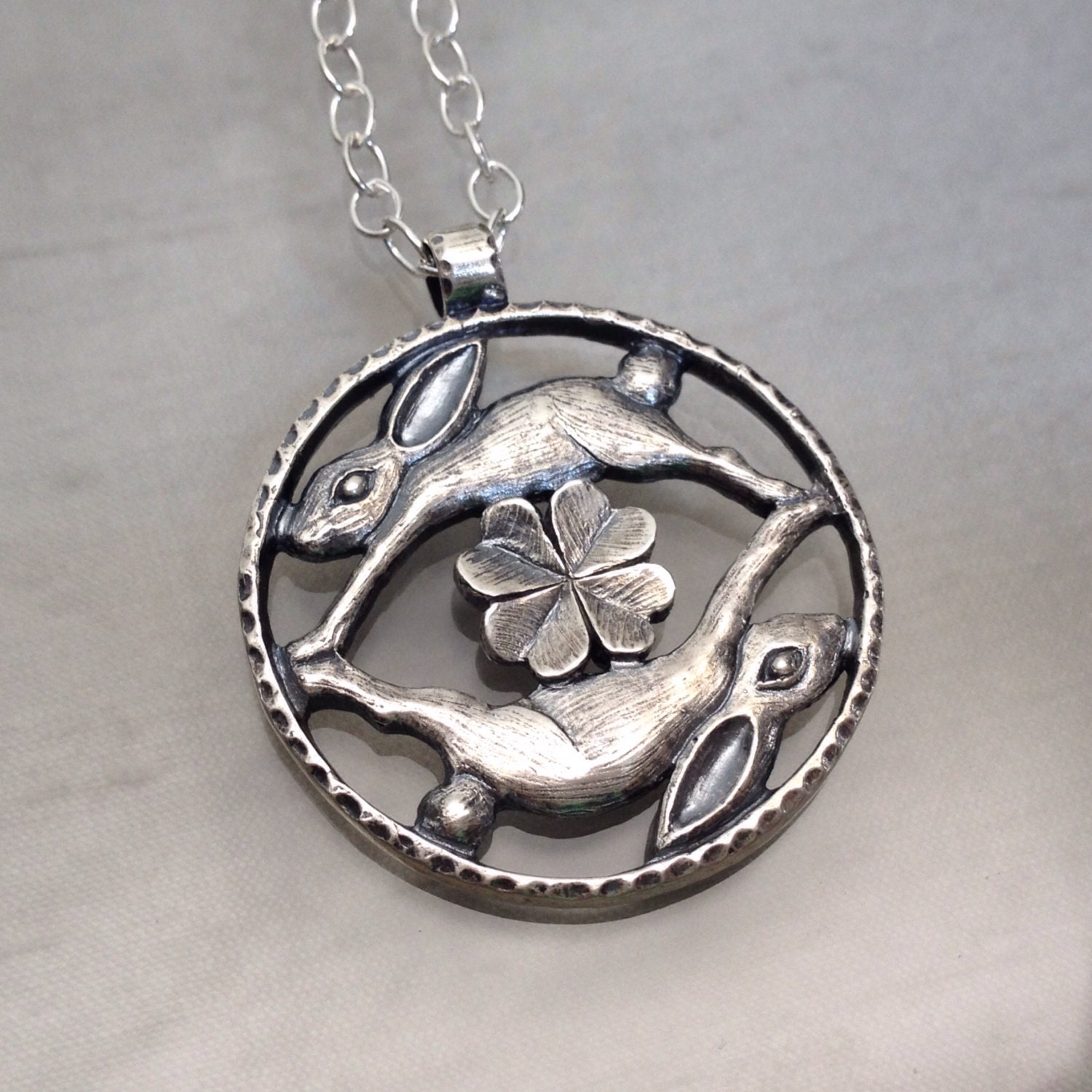 Magic Rabbits Pendant Sterling Silver - Etsy Canada