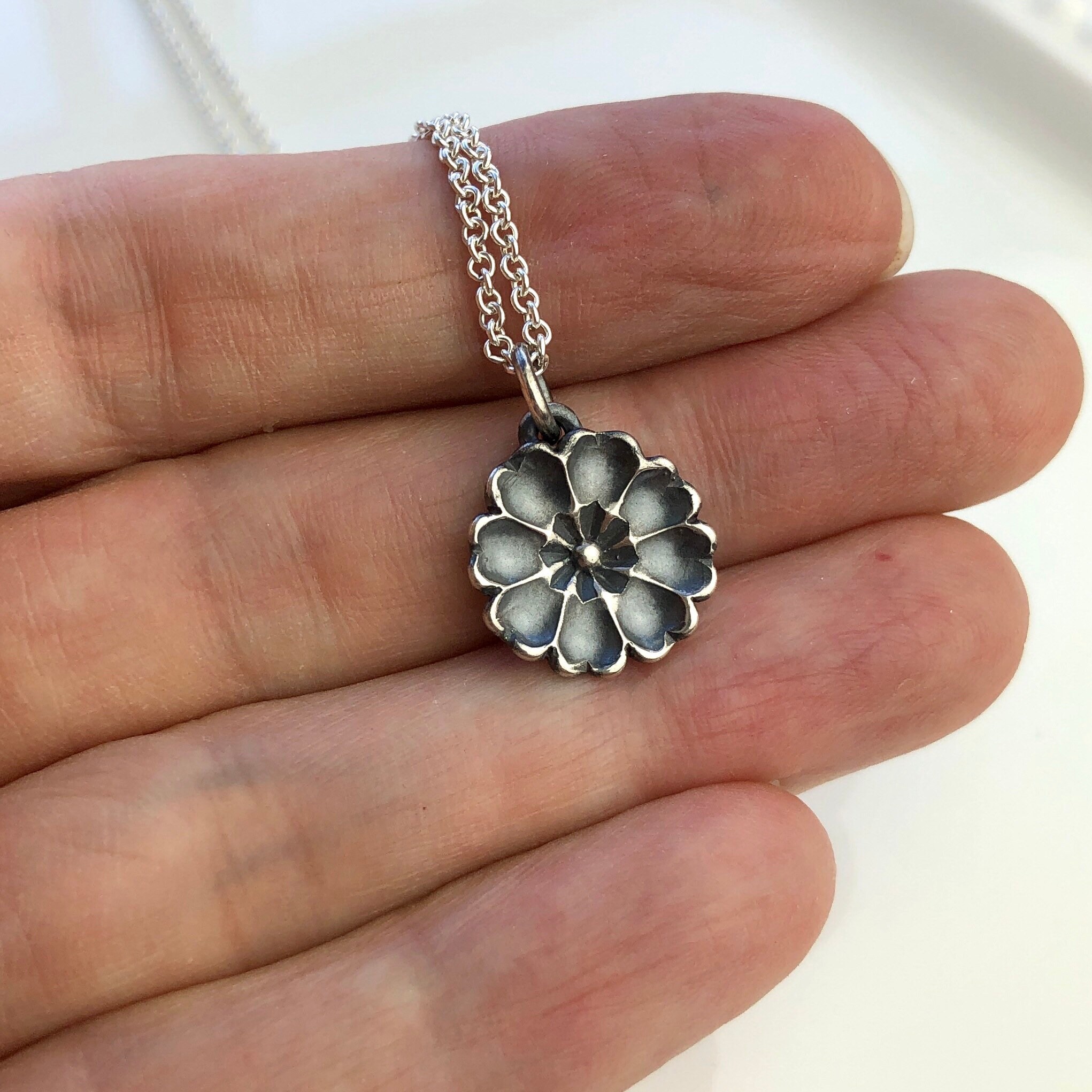 Primrose Pendant Sterling Silver by Carrie Nunes Jewelry | Etsy