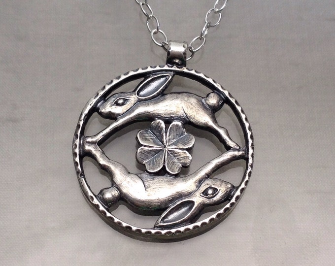 Magic Rabbits Pendant Sterling Silver - Etsy