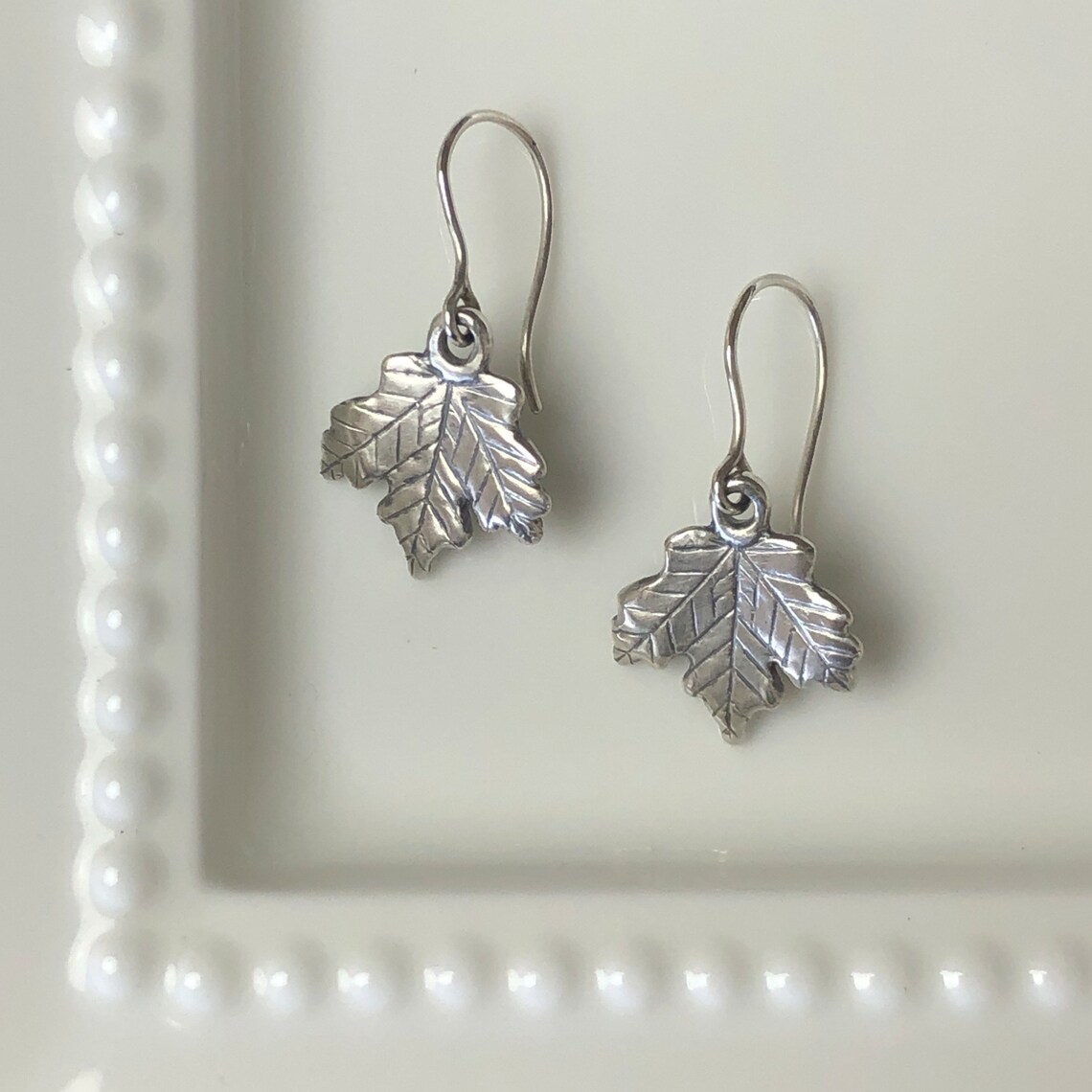 Maple Leaf Earrings Sterling Silver - Etsy