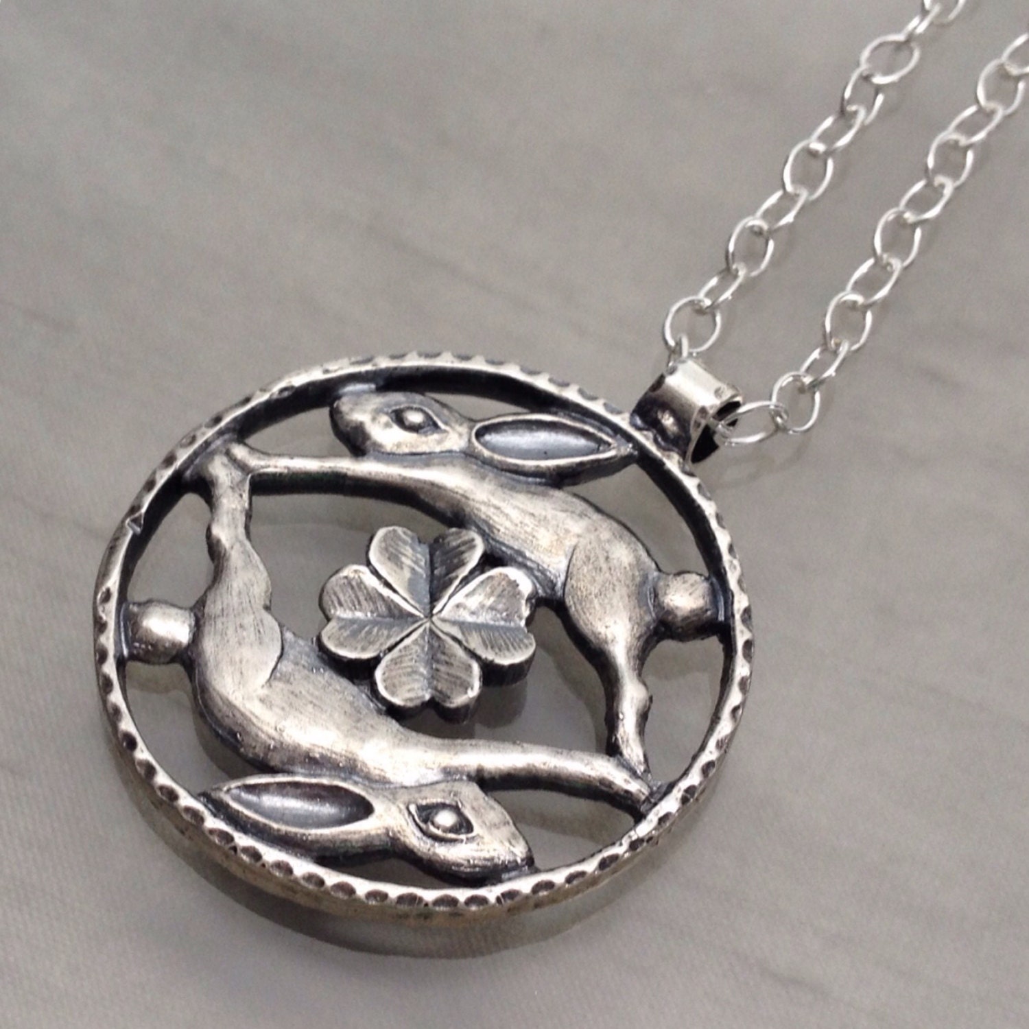 Magic Rabbits Pendant Sterling Silver - Etsy Canada