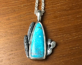 Nopal Cactus, Nopal Pendant, Cactus Pendant, Cactus Necklace, Sterling ...
