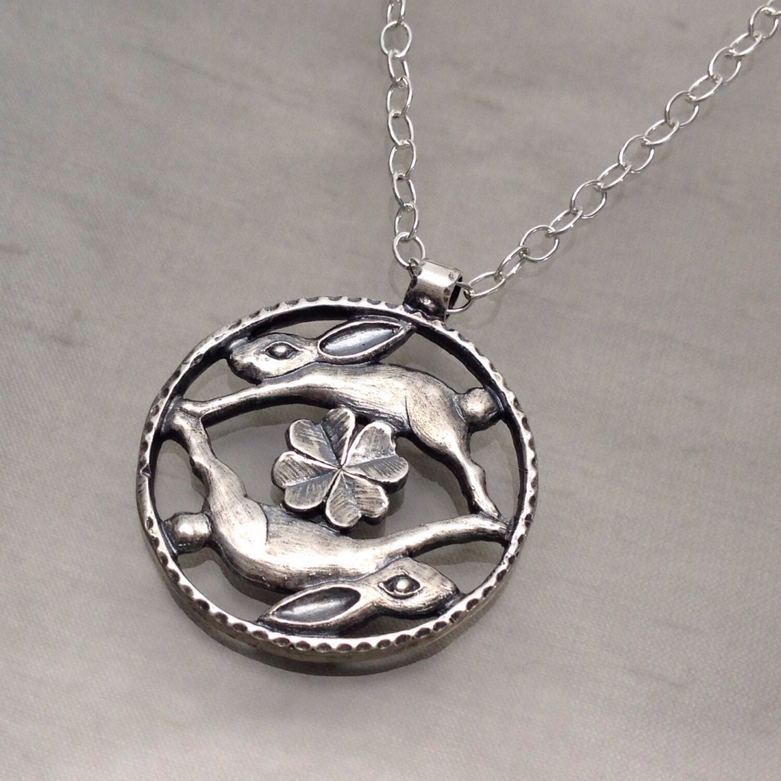 Magic Rabbits Pendant Sterling Silver - Etsy Canada