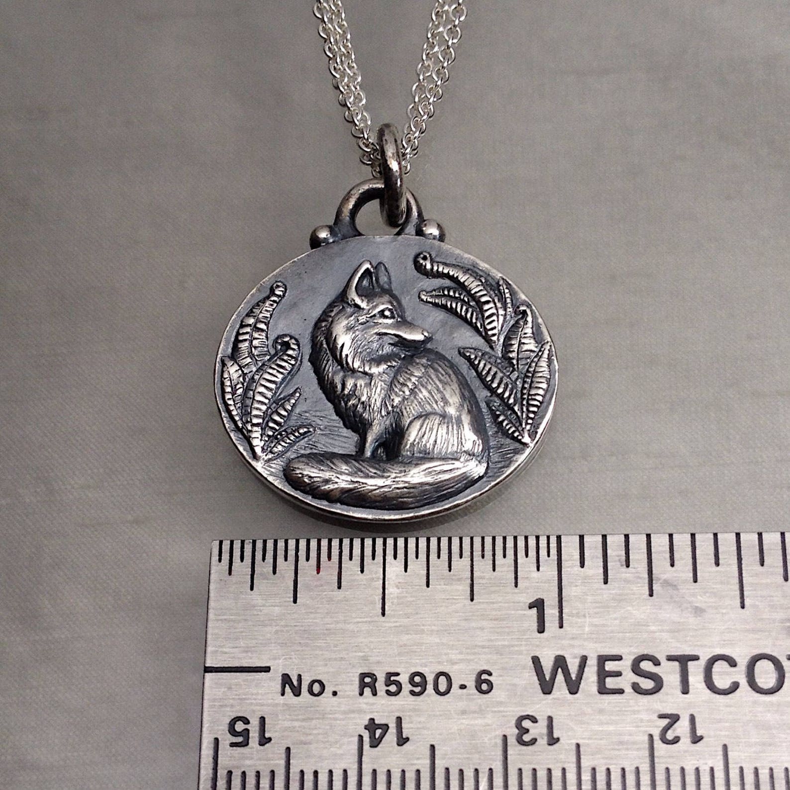 Fluffy Fox in the Ferns by Carrie Nunes Jewelry | Etsy