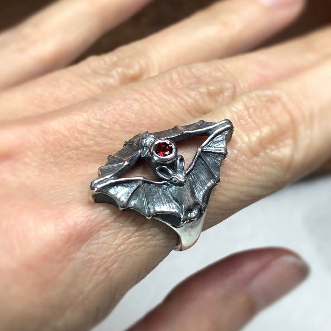 Bat Ring With Mozambique Garnet by Carrie Nunes Jewelry Size 7 Can Be ...