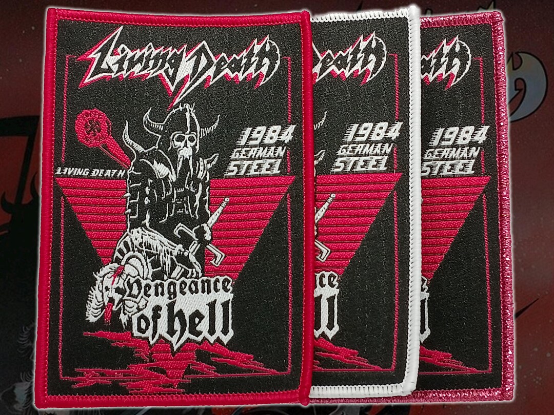 LIVING Death'vengeance of Hell'woven Patches,thrashmetalpatches ...