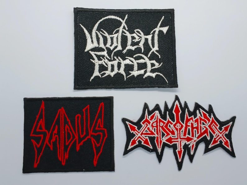 THRASH METAL SET 2,embroidered Patches,thrashmetalpatches,battlejacket ...