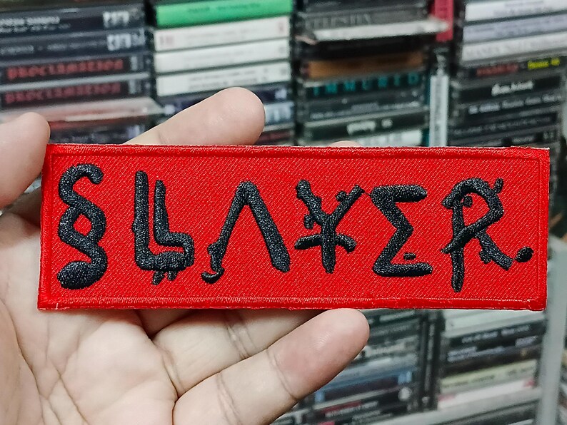 Slayer'band Logo'embroidered Patches,thrashmetalpatches,battlejacket,sewonpatches, - Etsy