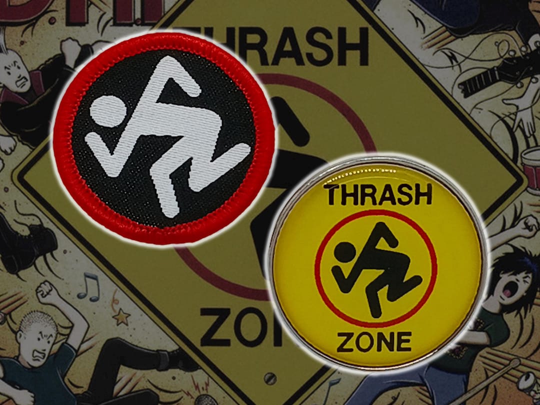 D.r.i.'thrash Zone',woven Patches + Enamel Metal Pins ...
