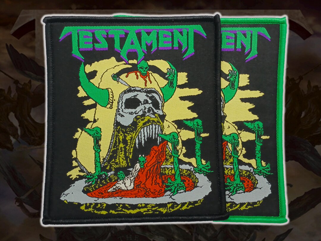 Testament'skull'woven Patches,thrashmetalpatches,battlejacket ...