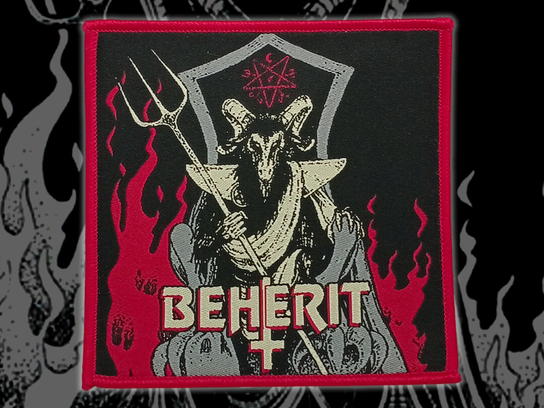 BEHERIT 'werewolf, Semen and Blood' Woven Patch,blackdeathmetalpatches ...