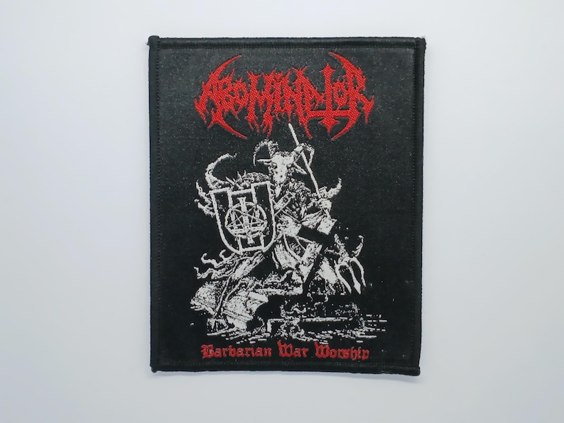 ABOMINATOR 'barbarian War Worship' Wovn Patches , Black Death Metal ...