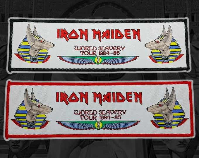 IRON Maiden'world Slavery Tour 1984-85',woven Strip Patches ...