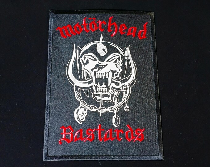MOTORHEAD 'bastards' Embroidered Patches, Heavy Metal Patches,heavy ...
